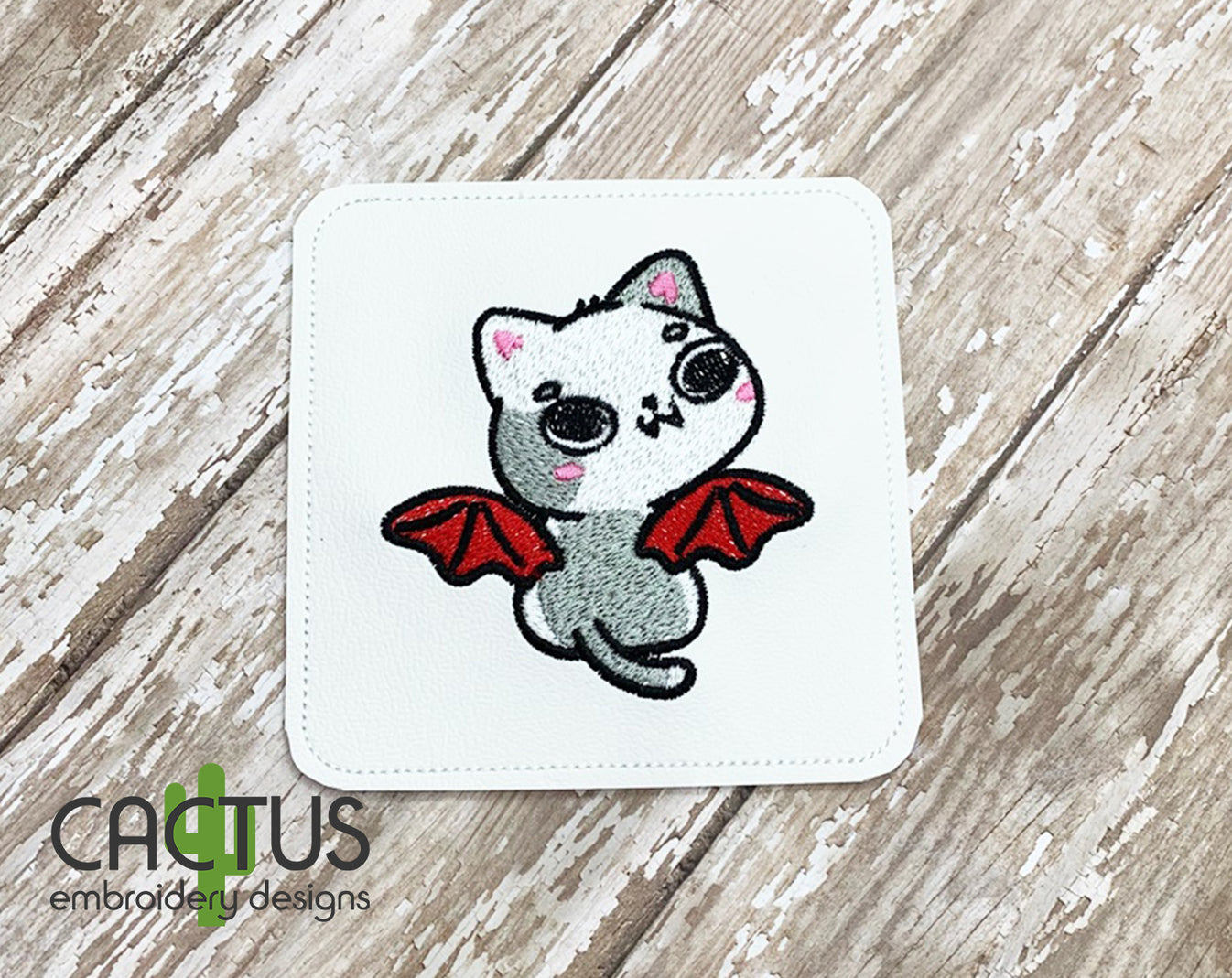 BatCat Patch Embroidery Design – Cactus Embroidery Designs