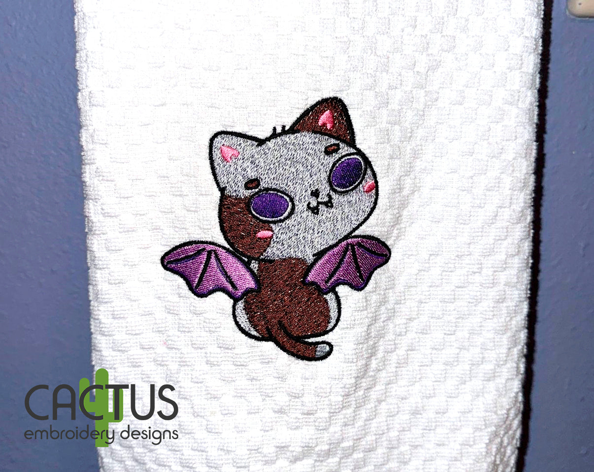 BatCat Patch Embroidery Design – Cactus Embroidery Designs