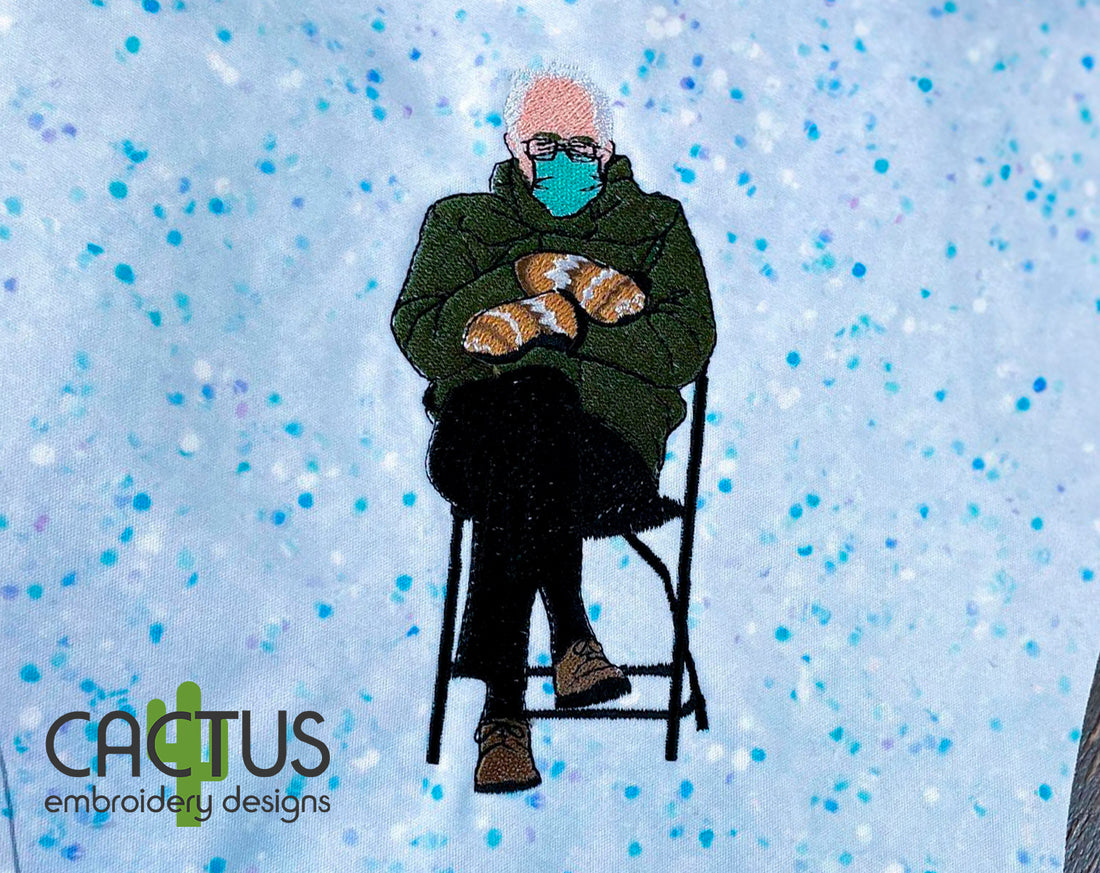 Bernie Mittens Set of Embroidery Design, Eyelet Fob & Feltie – Cactus ...