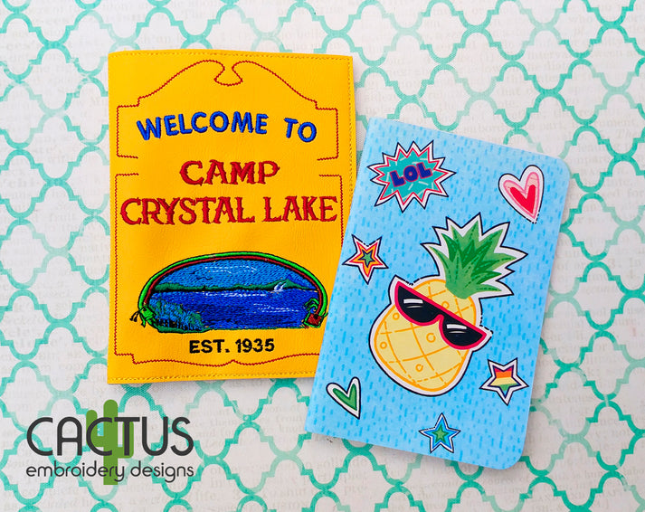 Camp Notebook Cover – Cactus Embroidery Designs