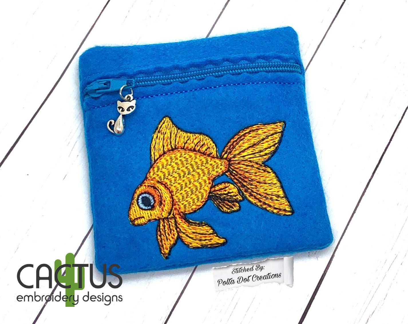 Goldfish Embroidery Design – Cactus Embroidery Designs