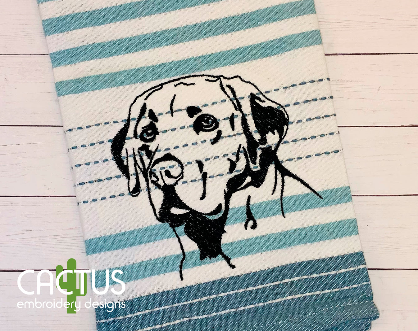 Labrador Embroidery Design – Cactus Embroidery Designs