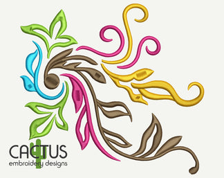 Curls Embroidery Designs – Cactus Embroidery Designs