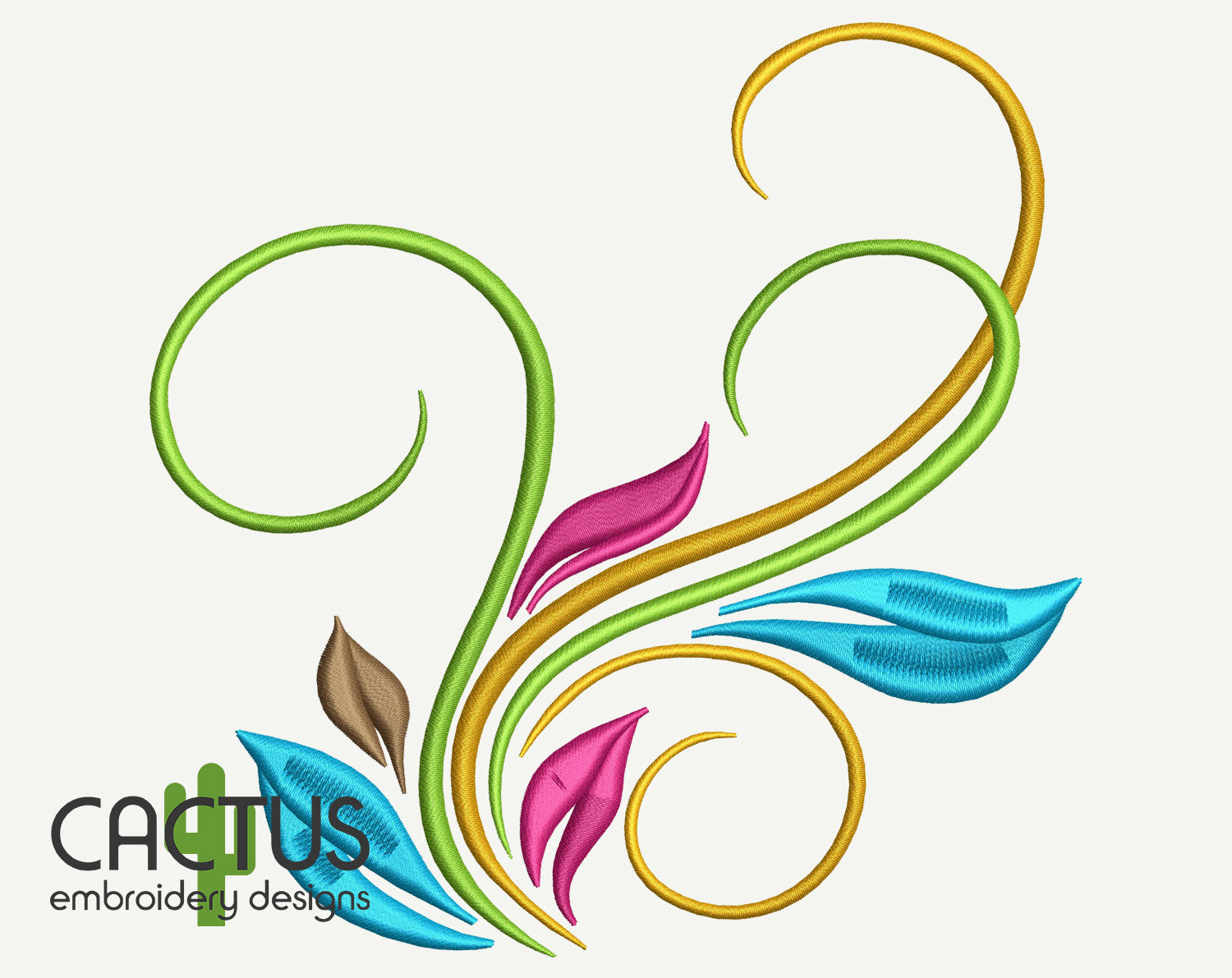 Curls Embroidery Designs – Cactus Embroidery Designs