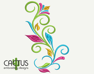 Curls Embroidery Designs – Cactus Embroidery Designs