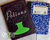Potions Notebook Cover – Cactus Embroidery Designs