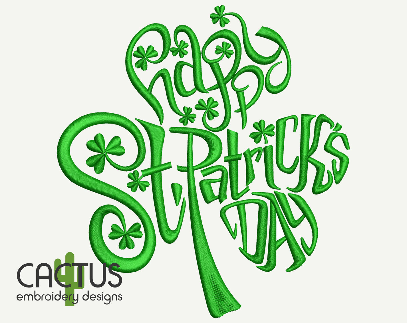 Shamrock Embroidery Design – Cactus Embroidery Designs
