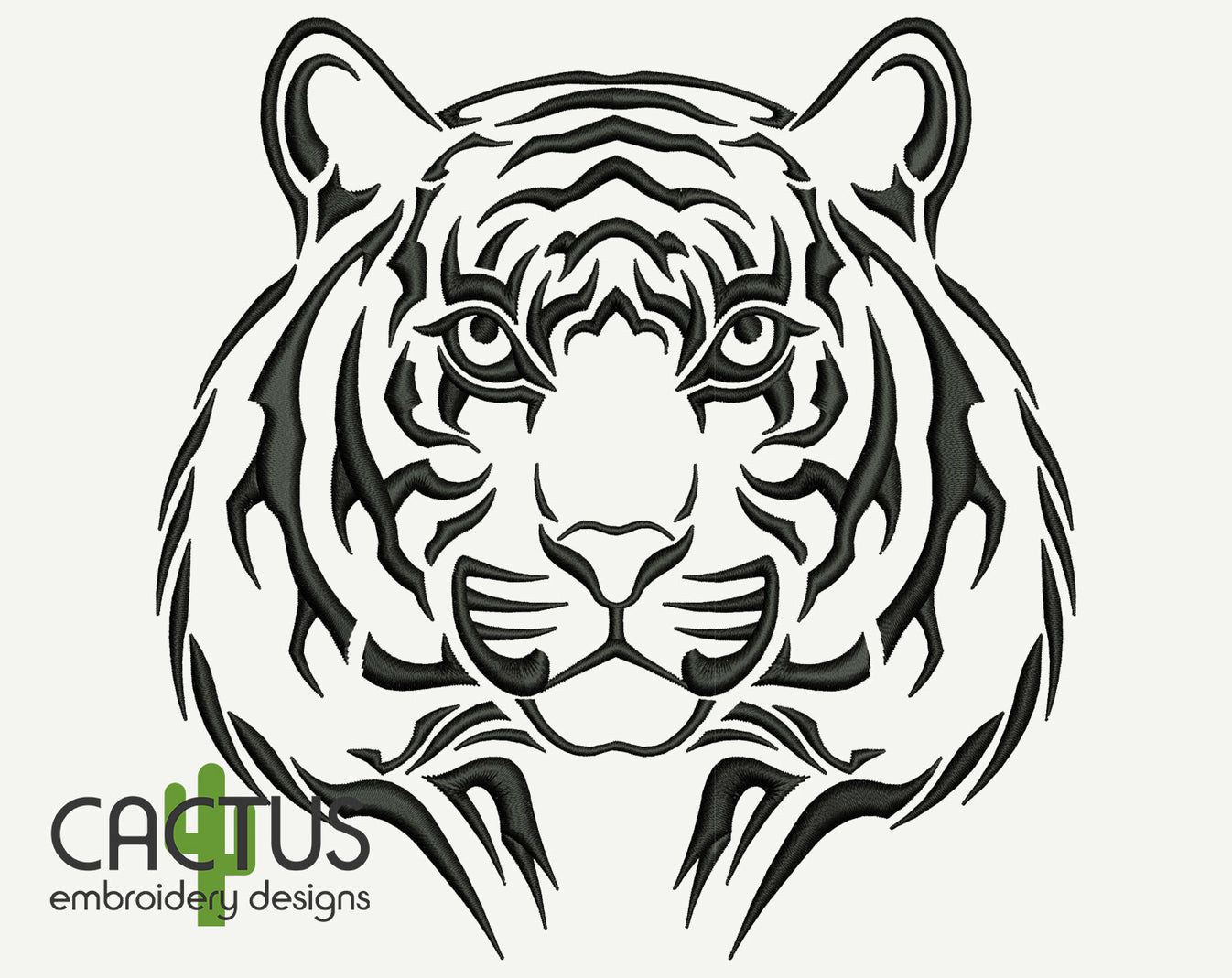 Tiger Embroidery Design – Cactus Embroidery Designs