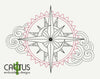 Windrose Embroidery Design – Cactus Embroidery Designs